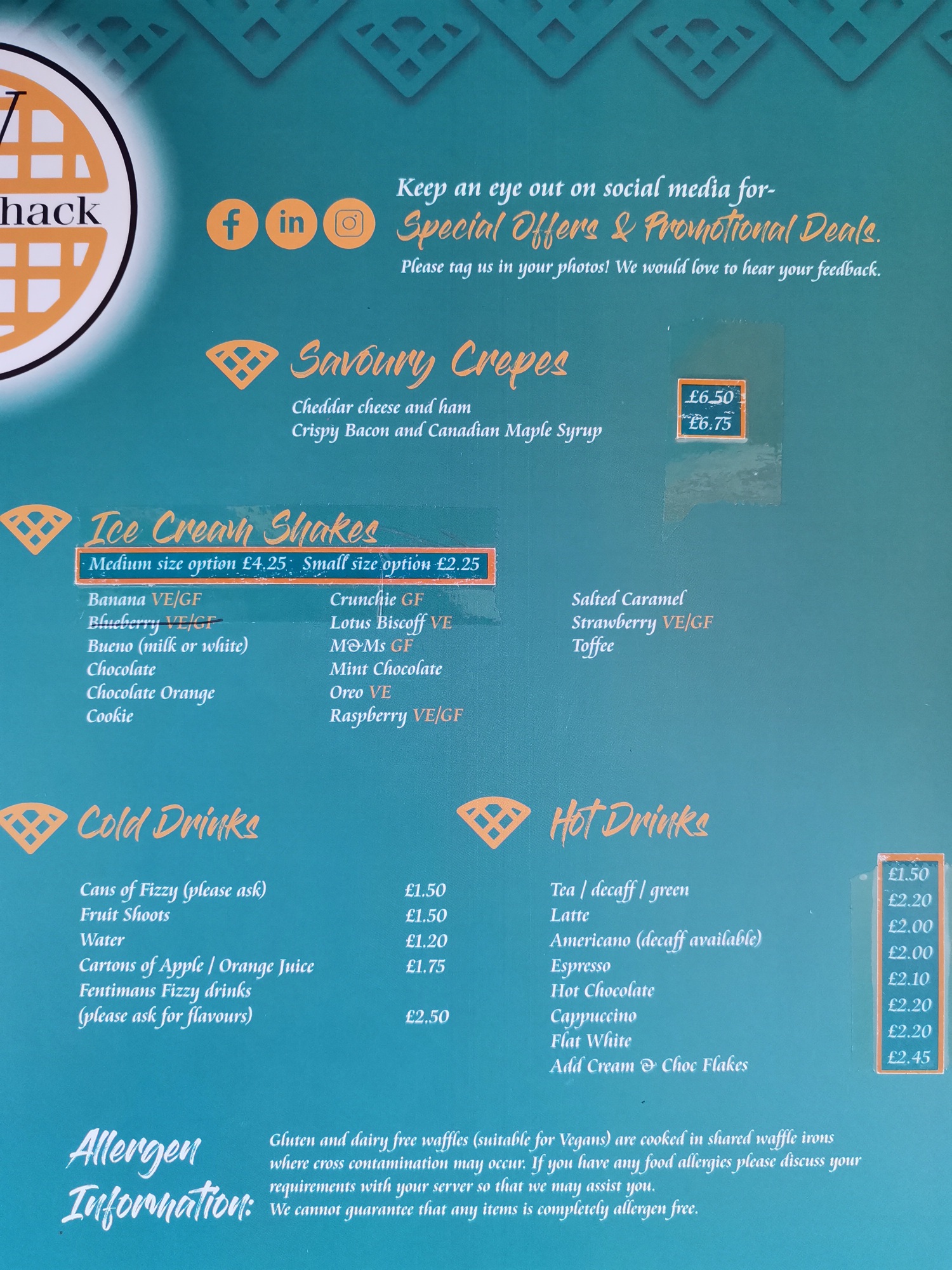 Waffles & Crepes | The Waffle Shack | Beach Street Felixstowe