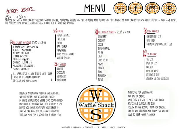 Waffles & Crepes | The Waffle Shack | Beach Street Felixstowe